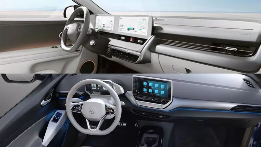 Intérieur Ioniq 5 EV vs VW ID4