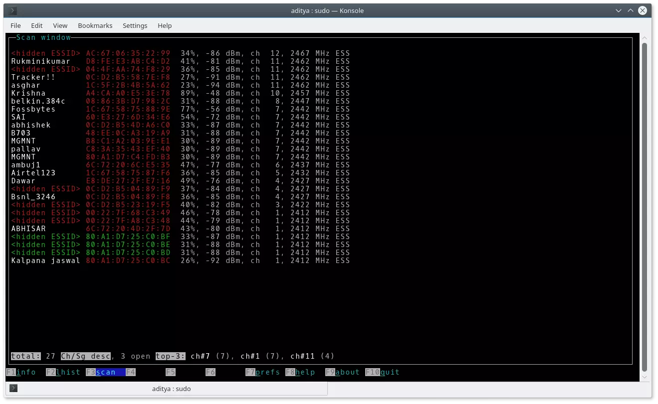 WiFi 频道 Linux 2