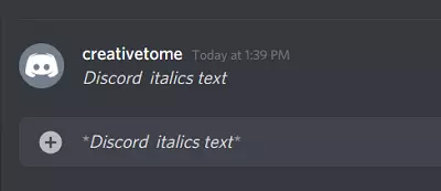 discord italics text