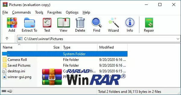WinRAR - بهترين winzip متبادل