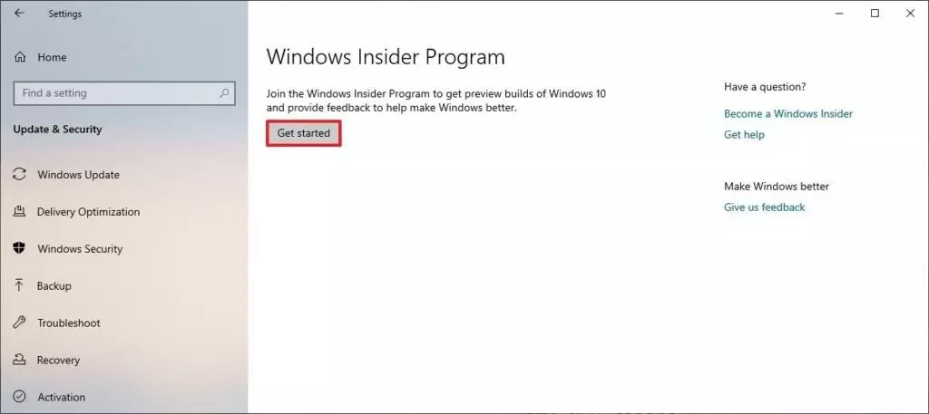 Windows Insider პროგრამა იწყება