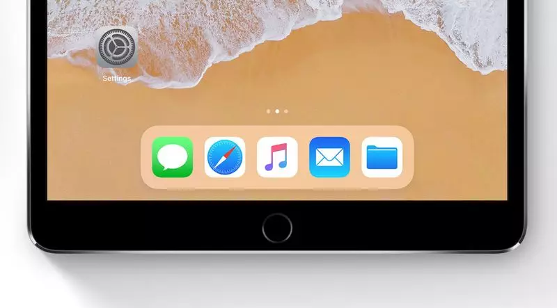 iPad iOS 11-dock voor iPhone 8