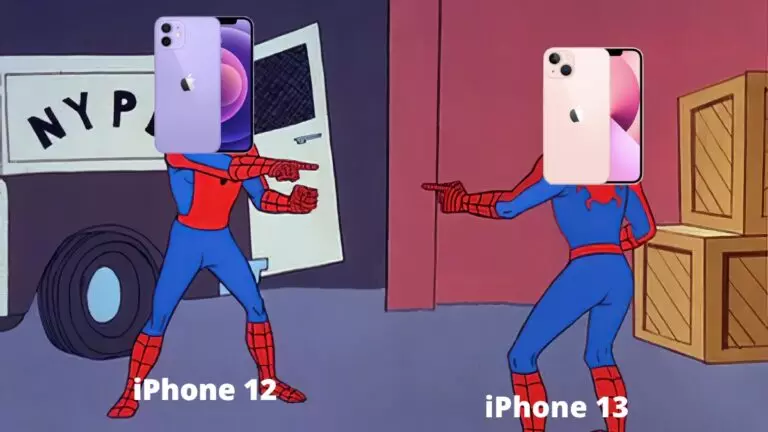 Jämförelsebild för iPhone 13 vs iPhone 12