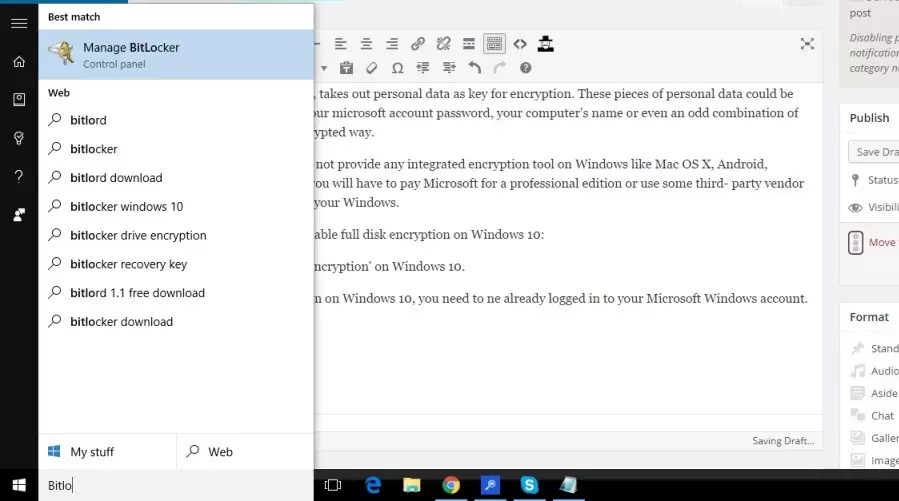 BitLocker pada Windows 10