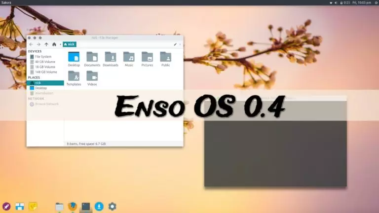 Enso OS 0.4 miorina amin'ny Xubuntu dia navoaka niaraka tamin'ny fampiharana fandraisana naoty vaovao