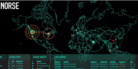 Tämä reaaliaikainen kyberhyökkäyskartta näyttää globaalin kybersodan totuuden 7628_2