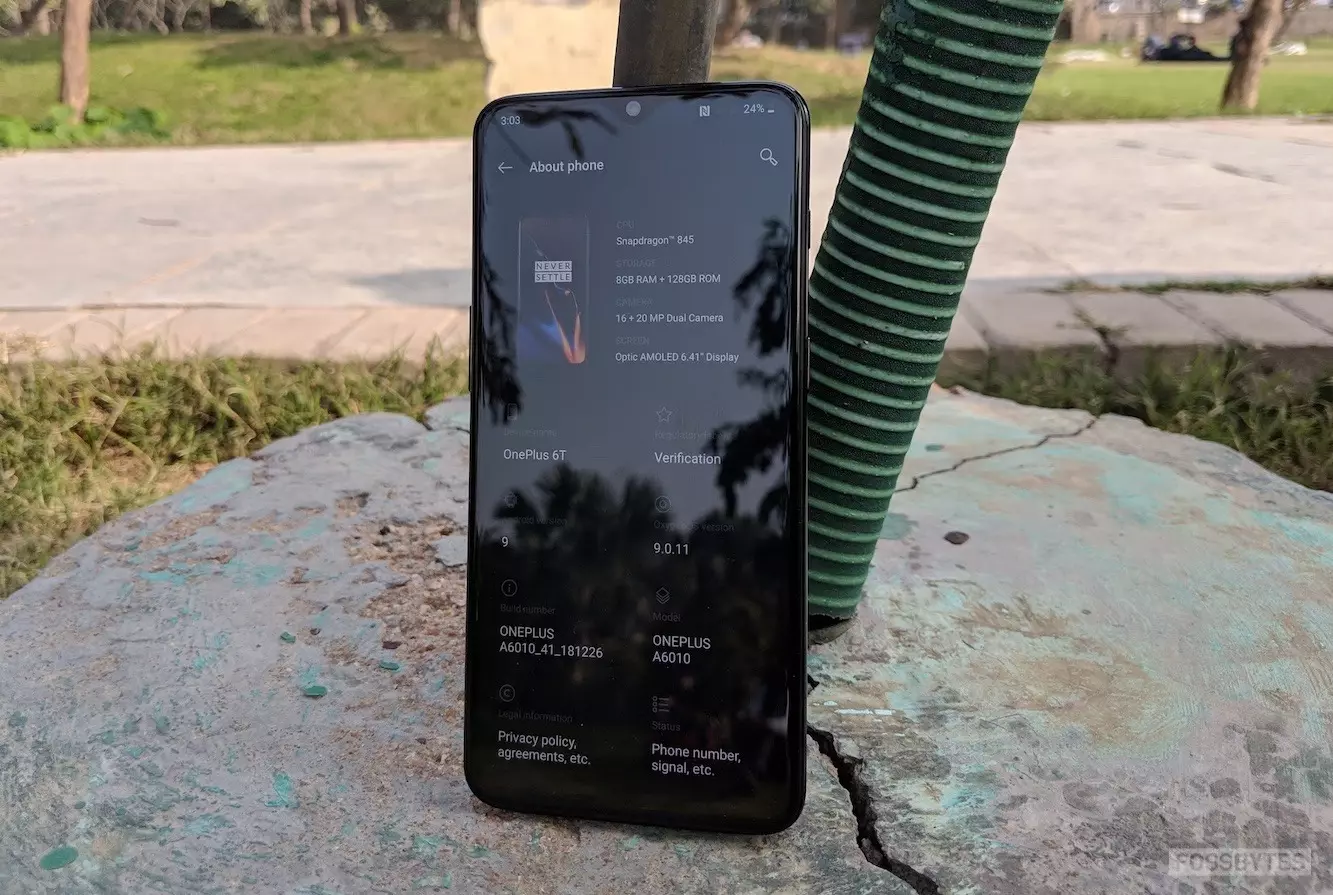 OnePlus 6t faʻamatalaga