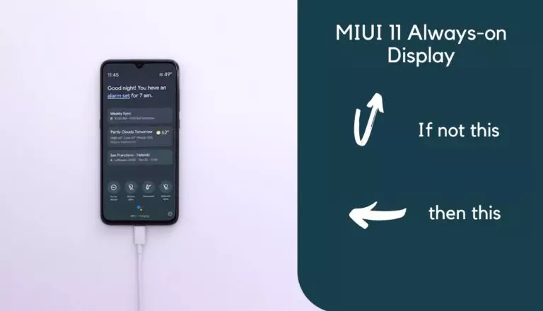 Miui 11 immer auf Display-Alternative