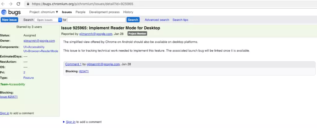 Google traerá o modo de lectura ao navegador Chrome no escritorio 8686_2