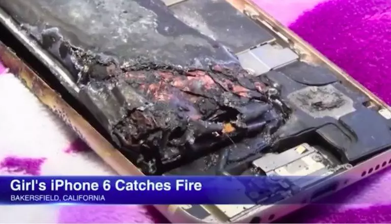 Das iPhone 6 eines 11-jährigen Mädchens explodierte brennende Löcher in der Decke 8780_1