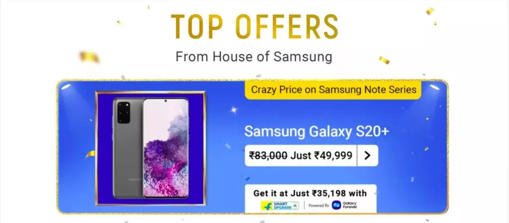 Malaking bilyong araw ang Samsung galaxy S20 Plus Flipkart 2020