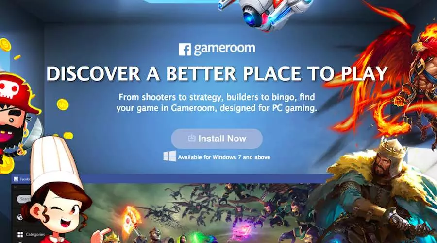 Facebook lanza la plataforma "Gameroom" para Windows 7 y superior