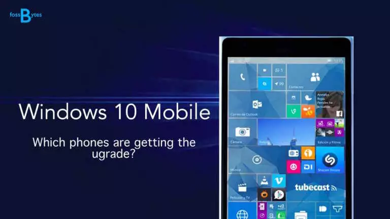 hokker telefoan krijt Windows 10 mobile upgrade